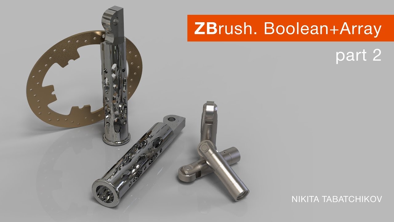 ZBrush. Boolean+array. Part 2 - YouTube