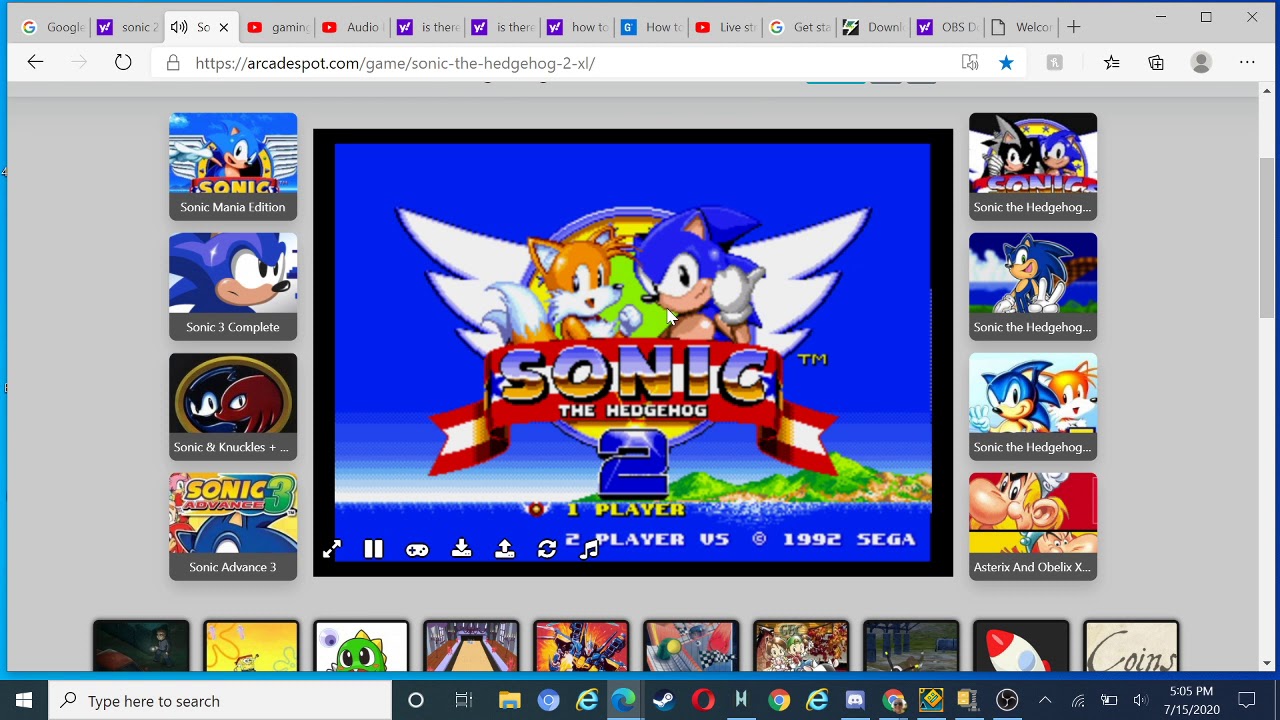 Sonic 2 xl lvl 1 - YouTube