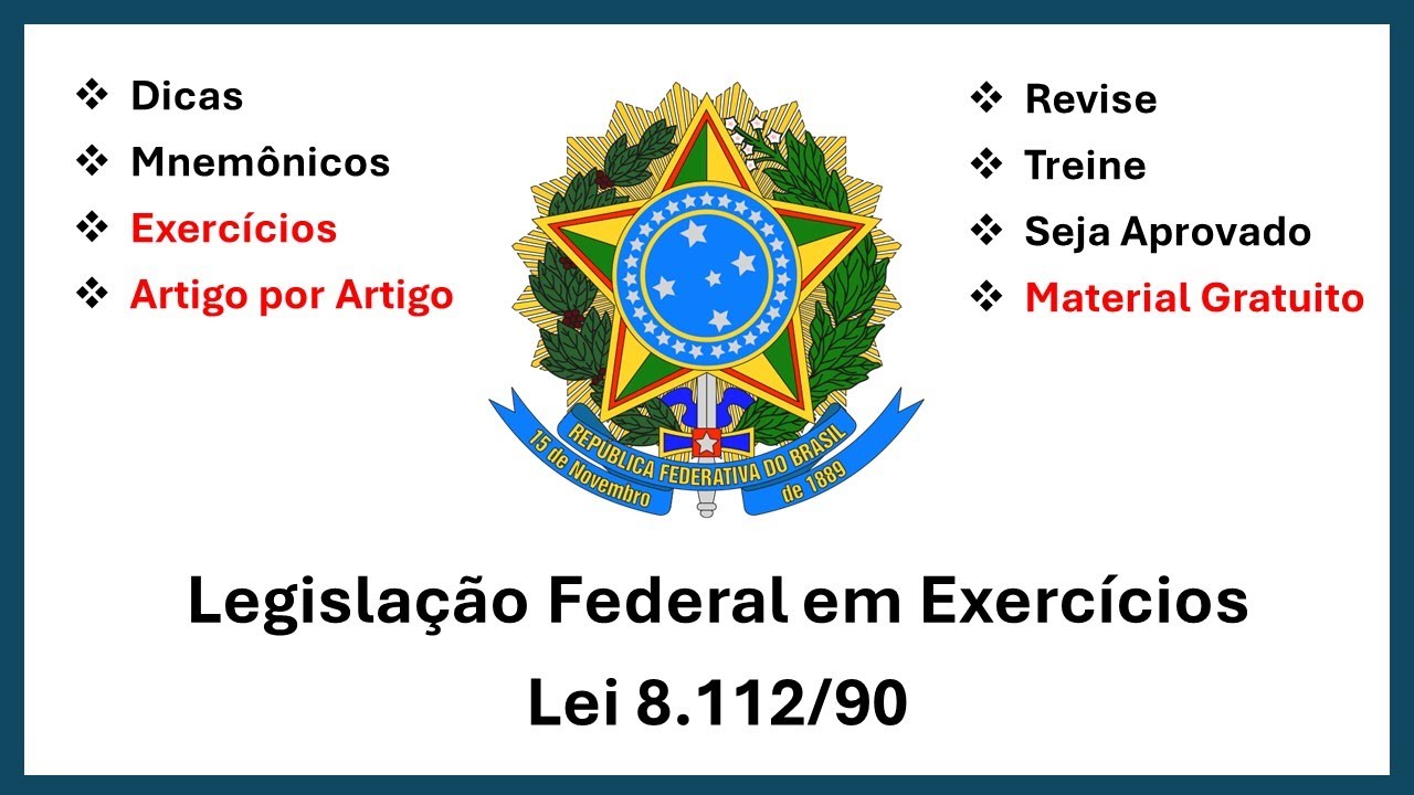 Legislação Federal em Exercícios - Lei 8.112/90 - YouTube