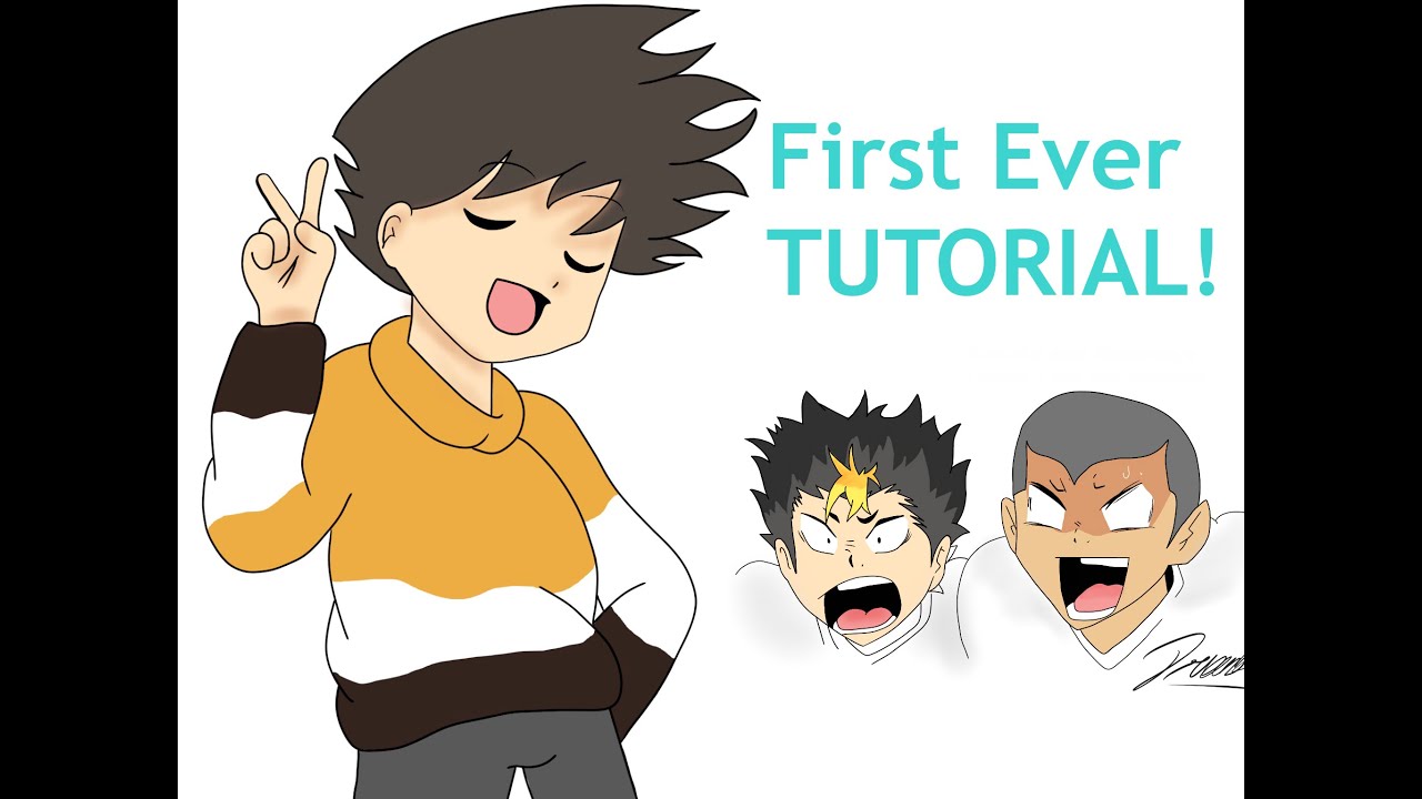 Tutorial Video, (How to Draw Tanaka and Nishinoya) Haikyuu!! Sketch ...