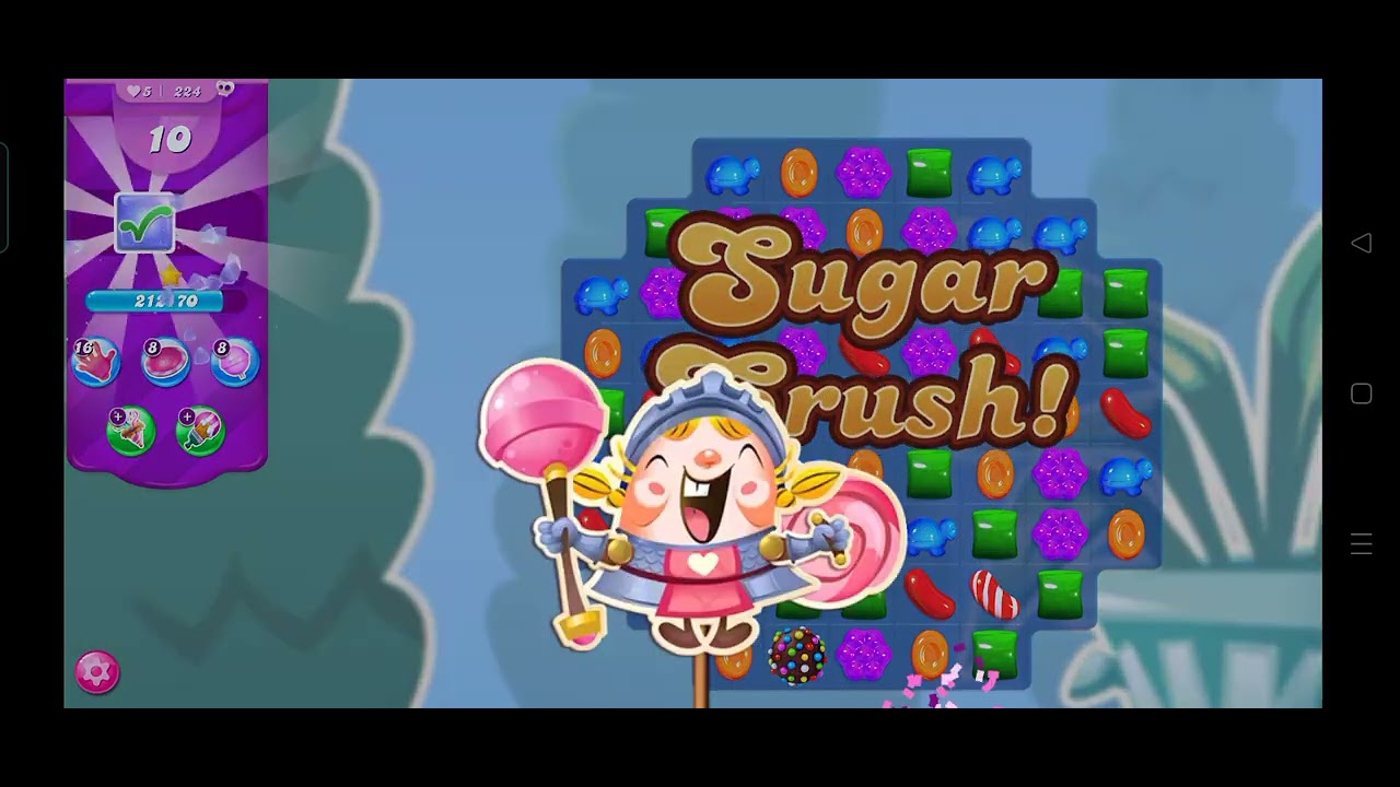 Candy Crush Saga Level 222 to HARD Level 224 to SUPER HARD Level 225 ...