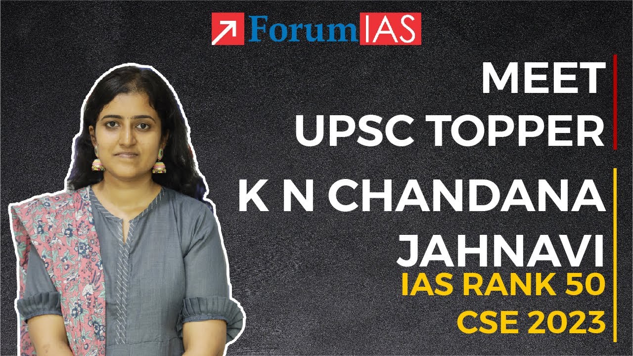 IAS Topper K N Chandana Jahnavi | IAS Rank 50 | UPSC Topper 2023 ...