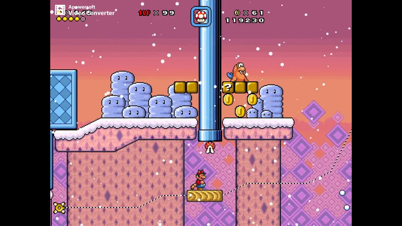 Super Mario Bros. X2 (SMBX2 Beta 4) Custom Level - Snowball Valley ...