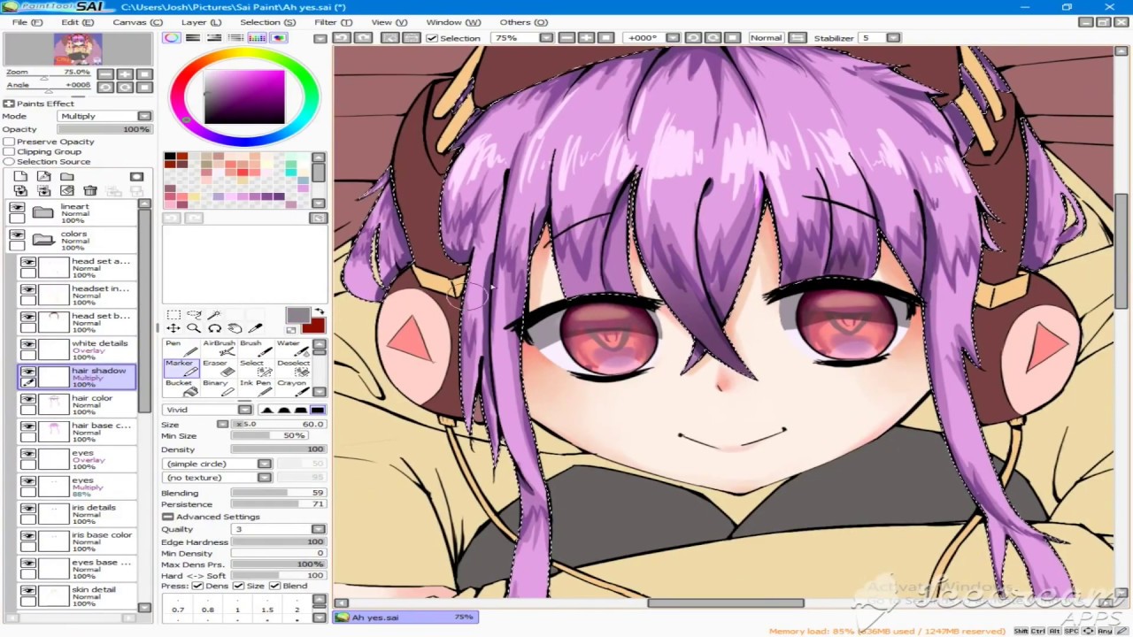 SpeedPaint #1 Anime Girl - YouTube