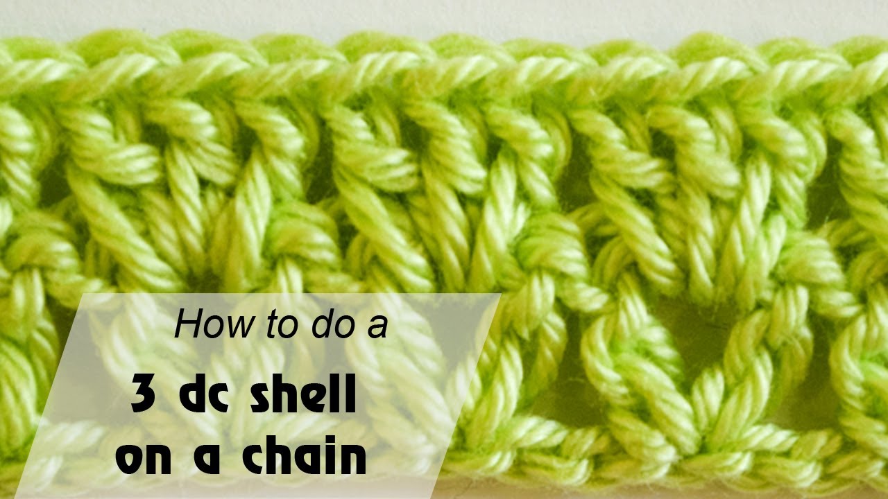 How to crochet a 3 double crochet shell on a chain - Crochet for ...