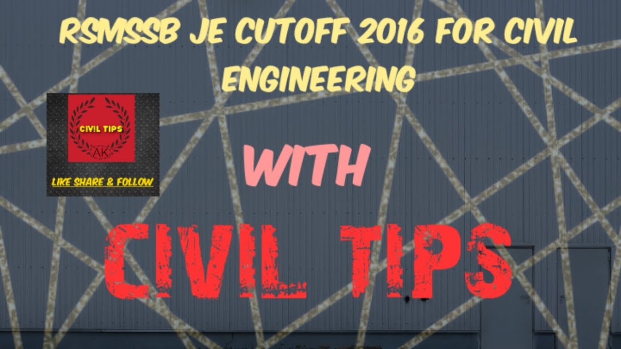 rsmssb-je-exam-cutoff-2016-by-civil-tips-er-arvind-youtube