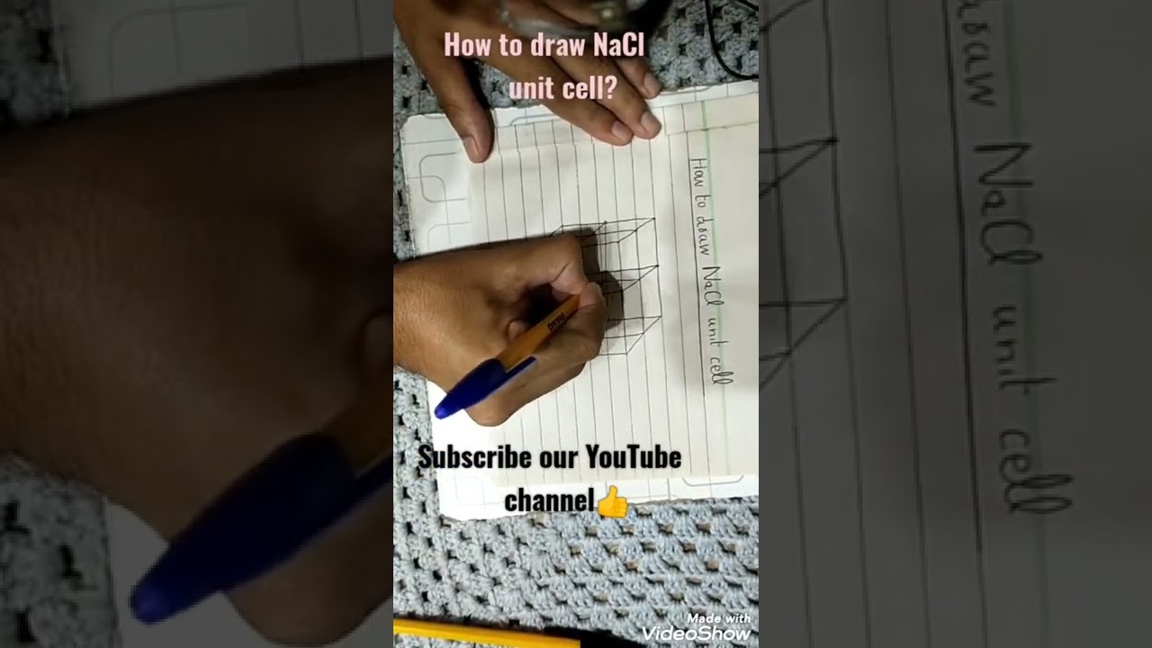 How to draw Sodium chloride (NaCl) diagram? #unitcell #trending # ...