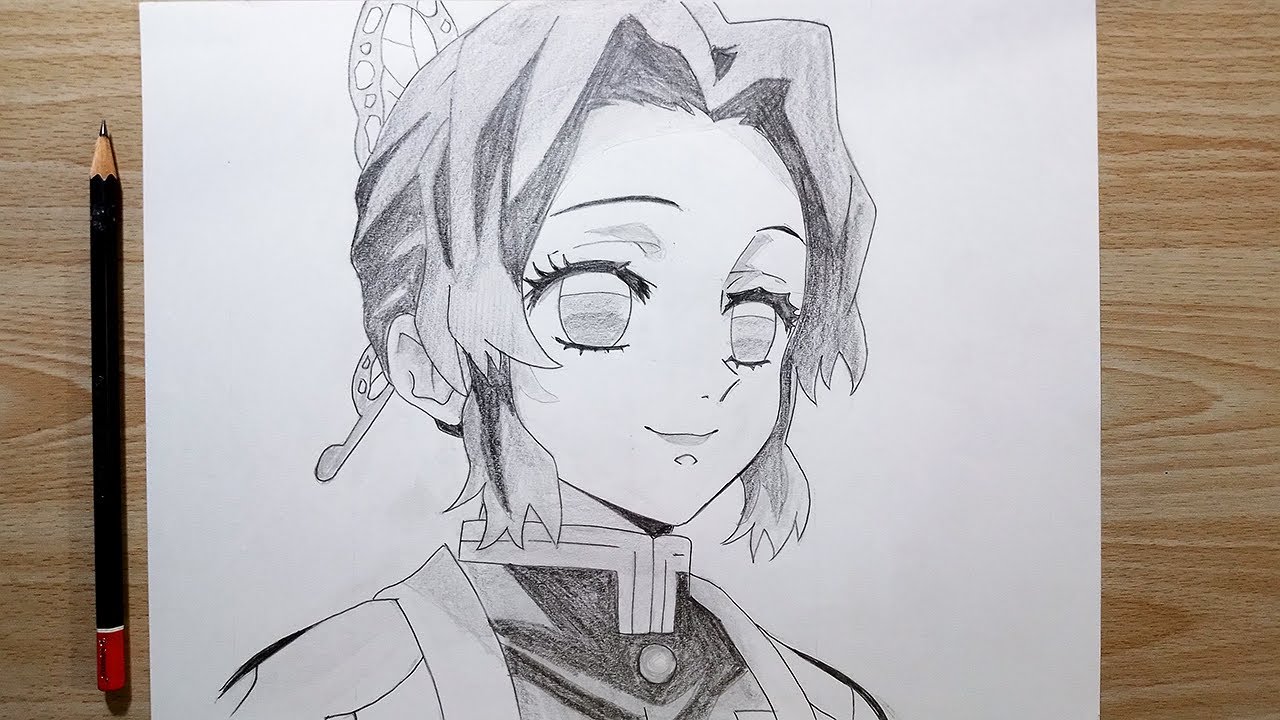 How to draw Shinobu Kocho | Step by Step | Demon Slayer - YouTube