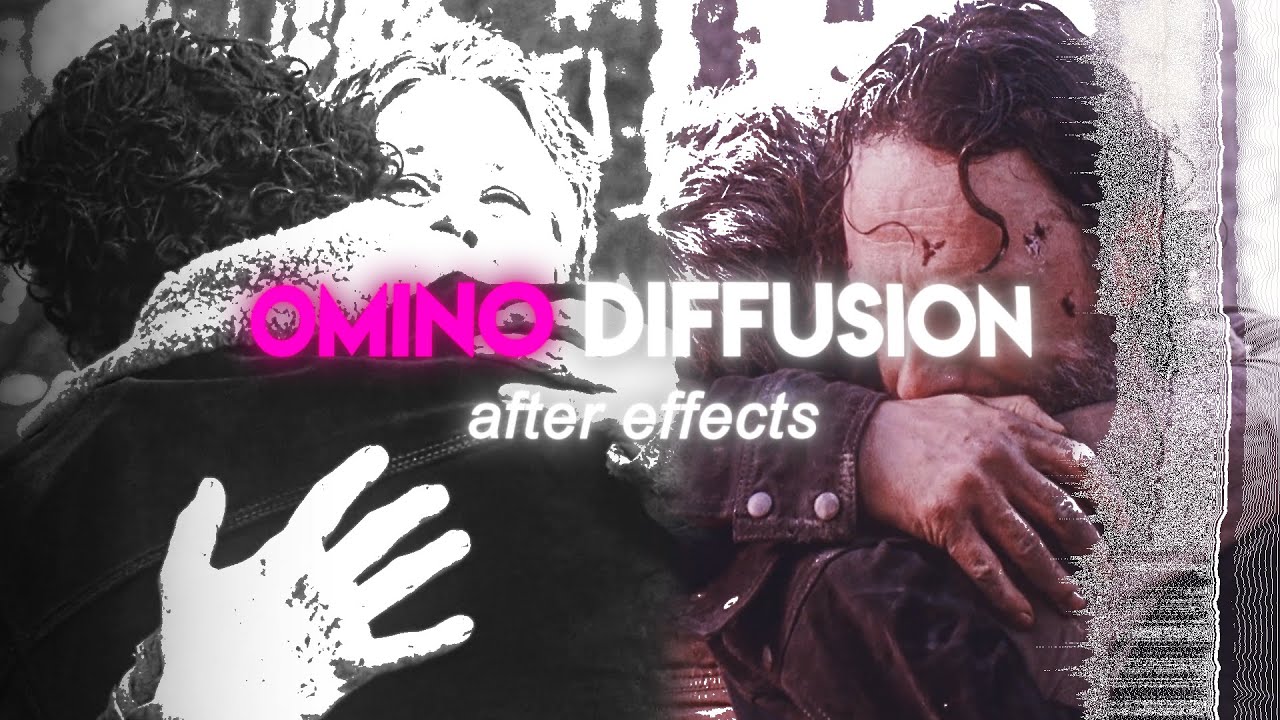 omino diffusion (glitch style) | after effects + full scene settings (blur, zoom out, fade ...
