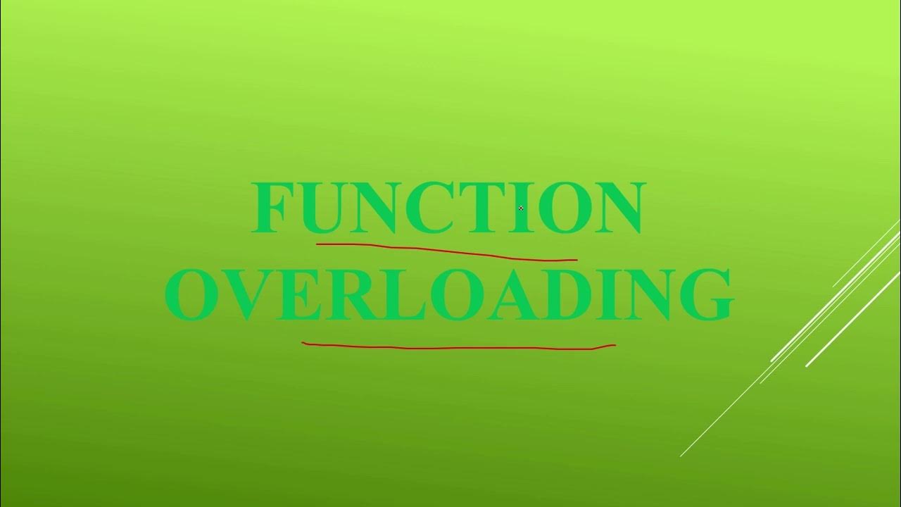 Lecture 46 Recursive Function And Function Overloading - YouTube