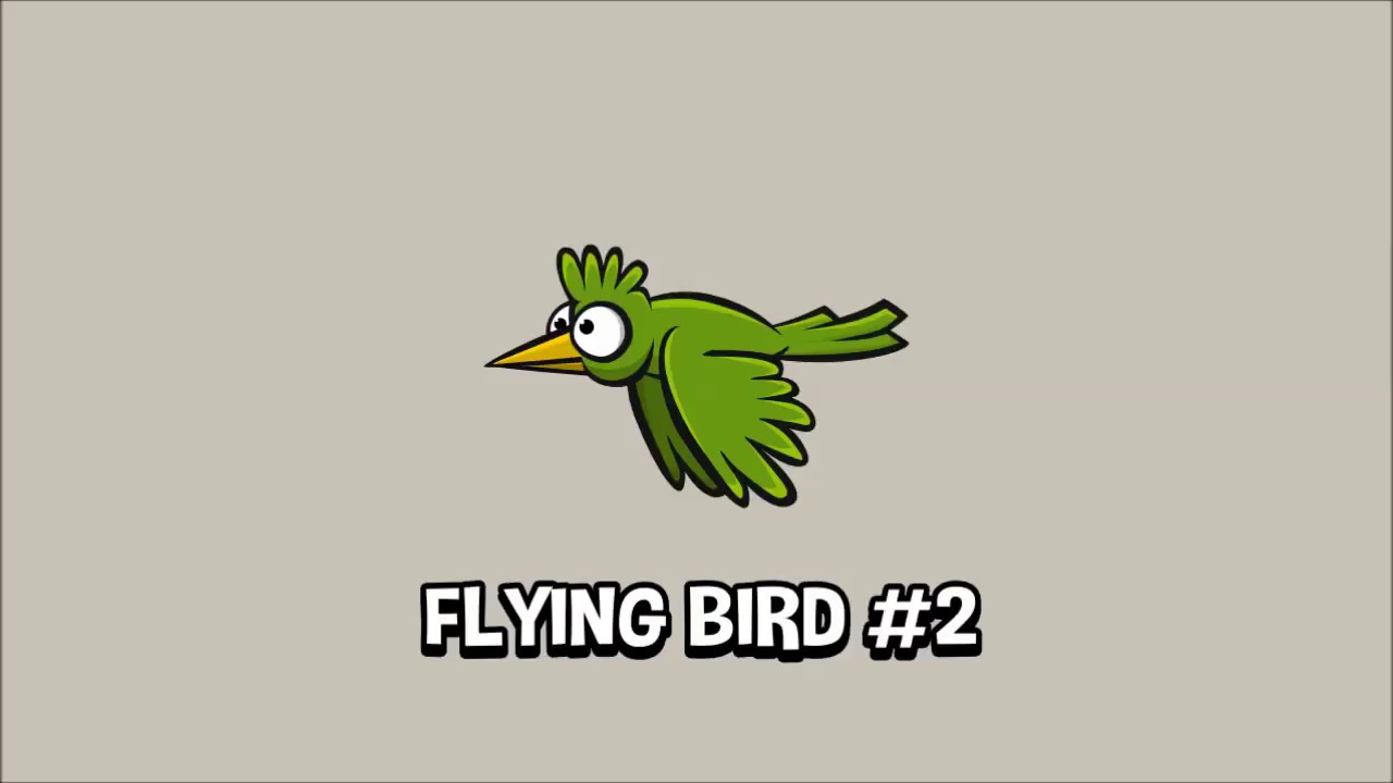 flapping cartoon bird game assset animation preview - YouTube