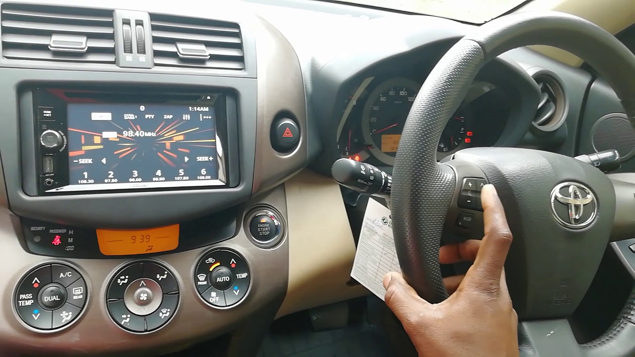 Toyota Vanguard fitted with a double din Sony radio XAV-651BT - YouTube