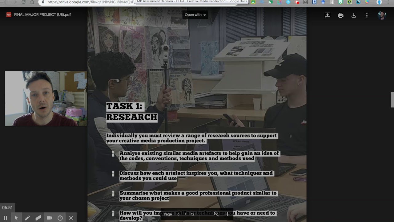 FINAL MAJOR PROJECT (U8) - TASK 1 (of 6) - YouTube
