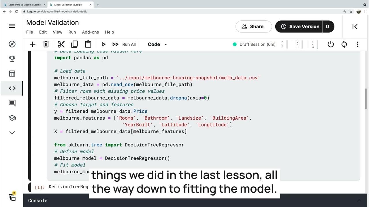 Intro to ML - Model Validation - YouTube
