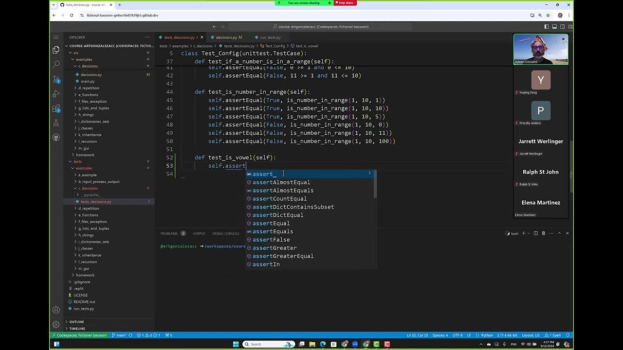 091224 COSC 1336 Python Boolean logic: is vowel - YouTube