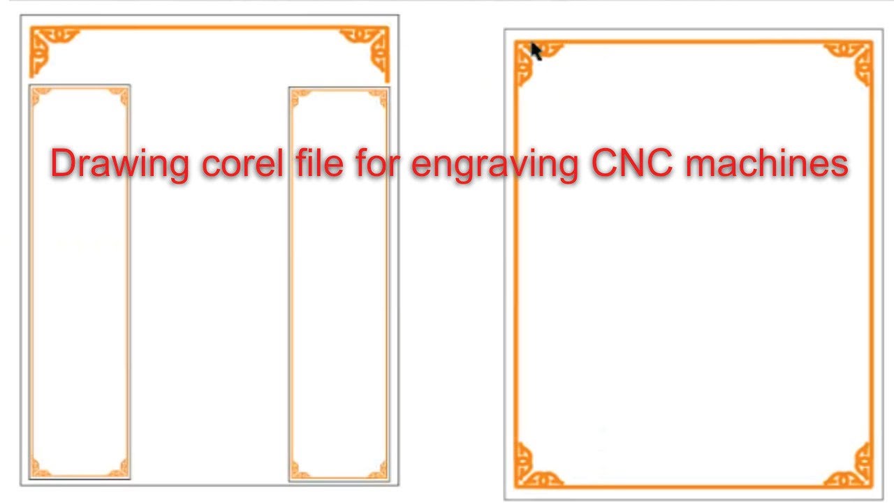 Drawing corel file for engraving CNC machines - YouTube