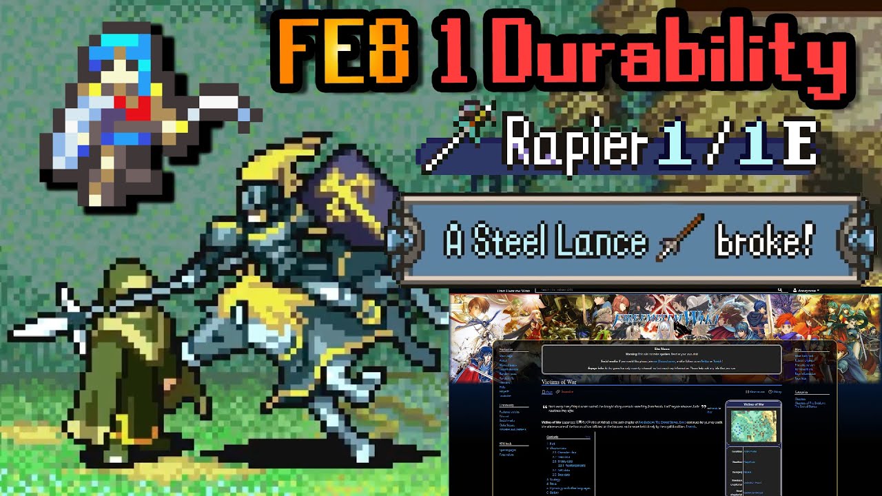 FE8 1 Durability Step 6: Mitigate fog of war by reading the wiki article - YouTube