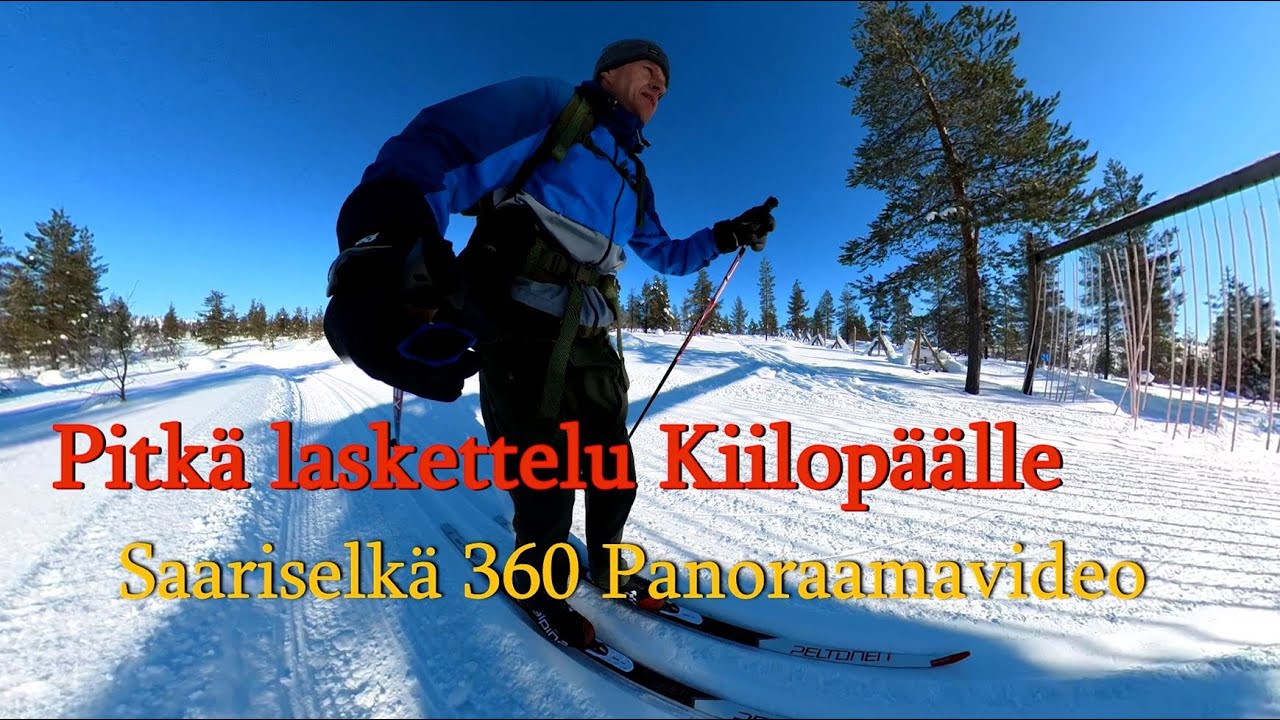 Saariselkä, Pitkä laskettelu Kiilopäälle Ahopäät tunturilta - YouTube