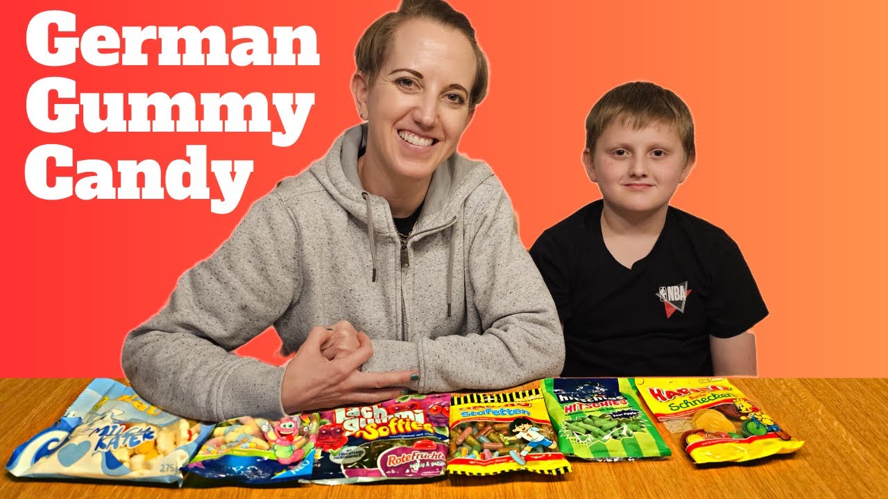 We tried German gummy candy - YouTube