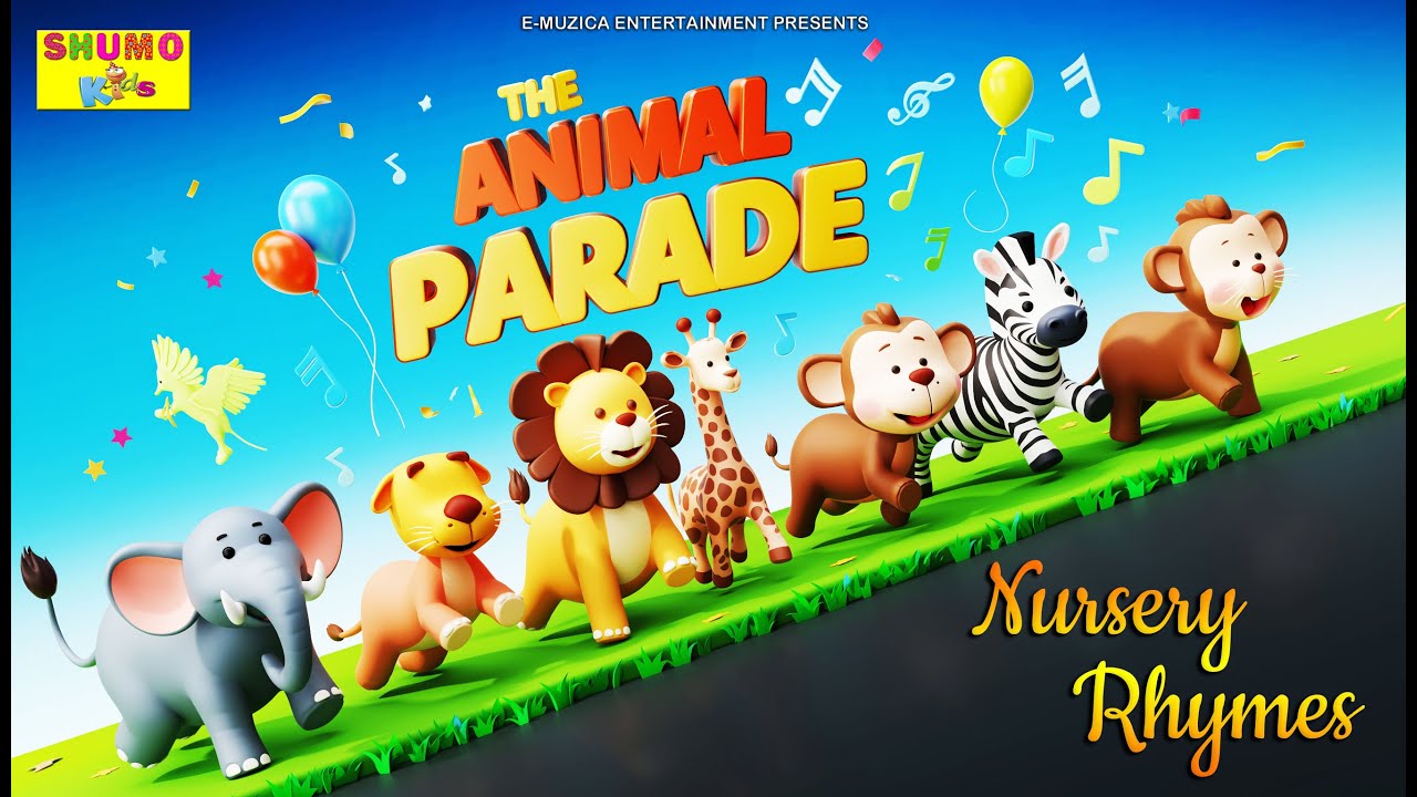 The Animal Parade | New English Rhyme for Kids | Toddler Songs ...