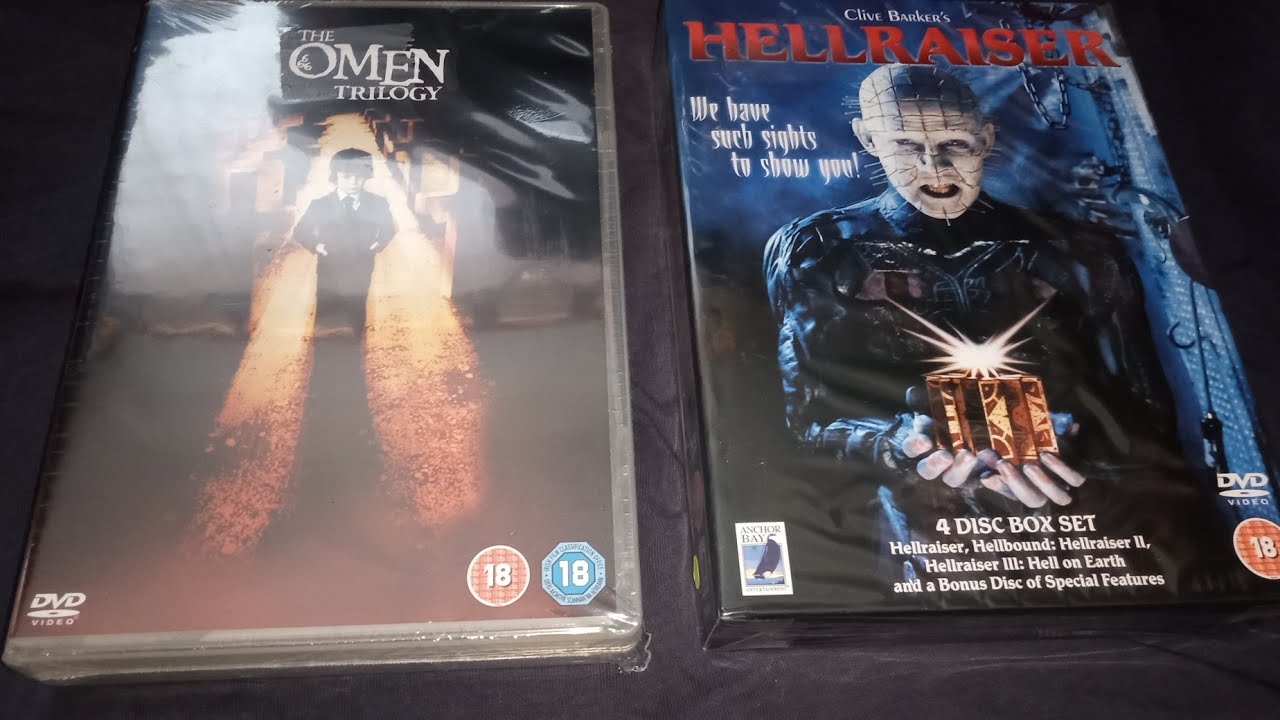 Unboxing The Omen Trilogy & Hellraiser: 3-Movies Collection DVD Boxsets ...