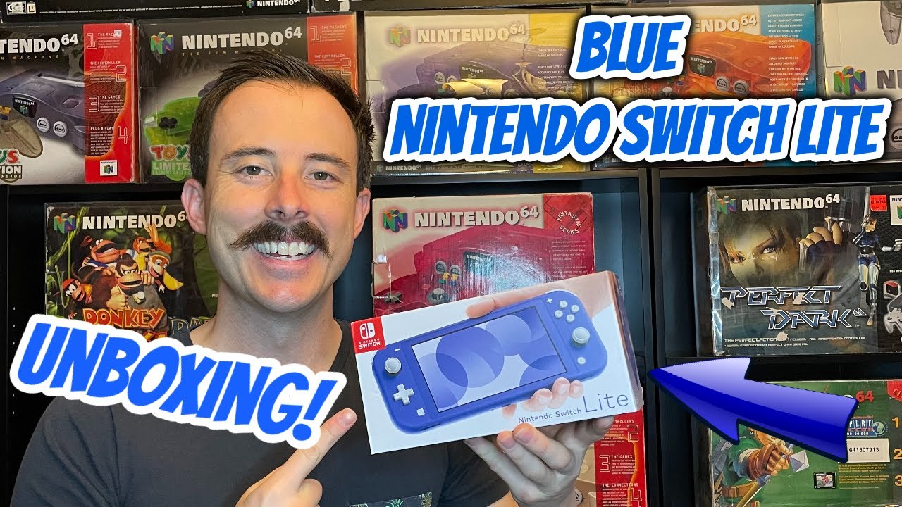 *NEW* Blue Nintendo Switch Lite Unboxing - YouTube