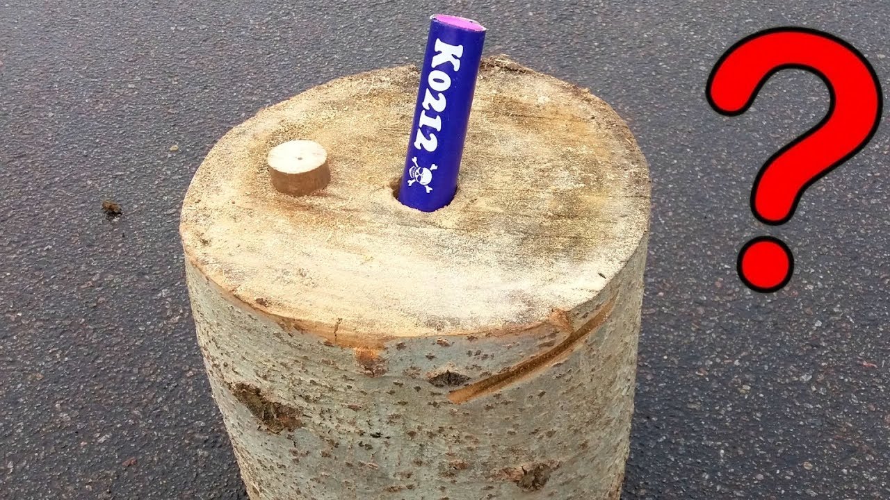EXPERIMENT WOOD FIRECRACKER - BIG BOOM!!! - YouTube