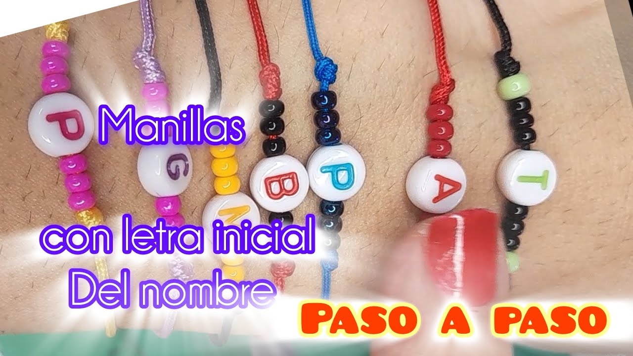 Aprende hacer manillas super fácil con hilo coreano, mostacillas y ...