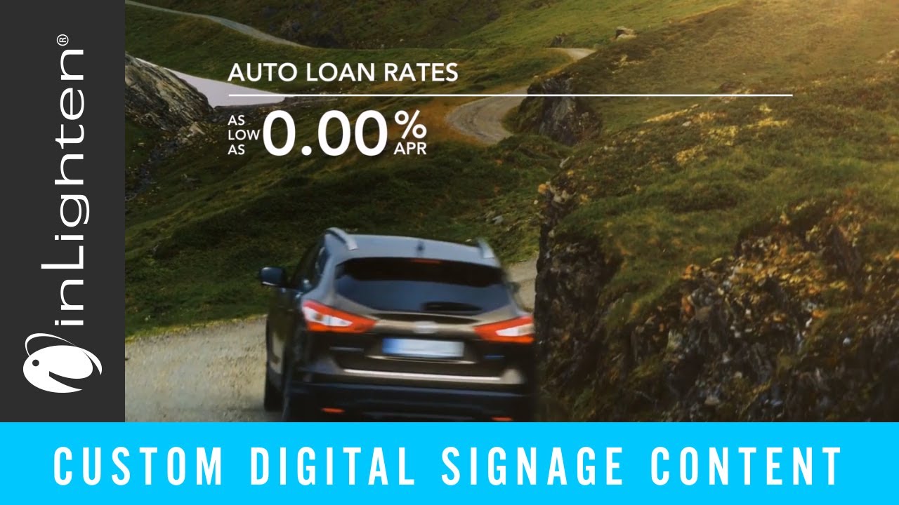 inLighten - Custom Digital Signage Content Auto Loans - YouTube