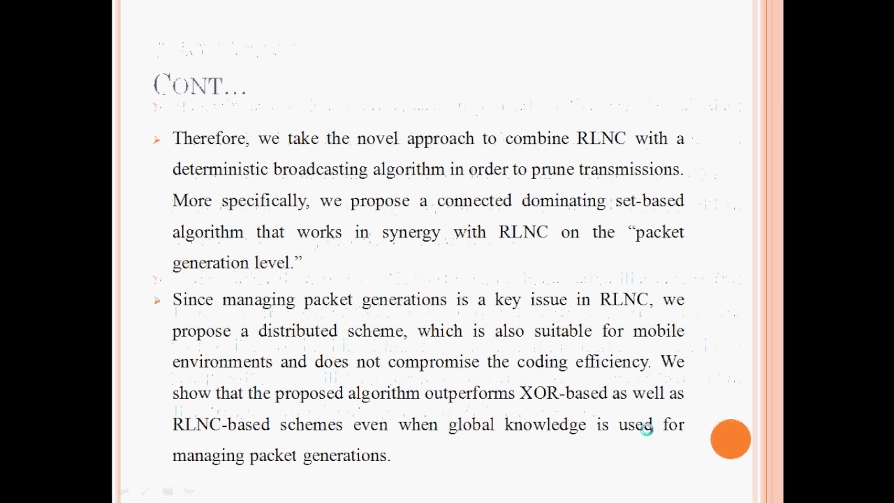 Deterministic Broadcasting and Random Linear Network Coding in Mobile Ad Hoc Networks - YouTube
