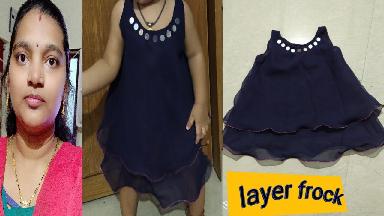double layered westren frock(top) for kids.cutting and stitching. - YouTube