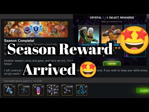 Season Reward Arrived 🤩 And Crystal Opening 🤩 • Mcoc AW reward opening ...