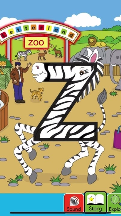 Letterland Alphabet Phonics | Letter Z | Zig Zag Zebra | Education Kids Learning ABC - YouTube