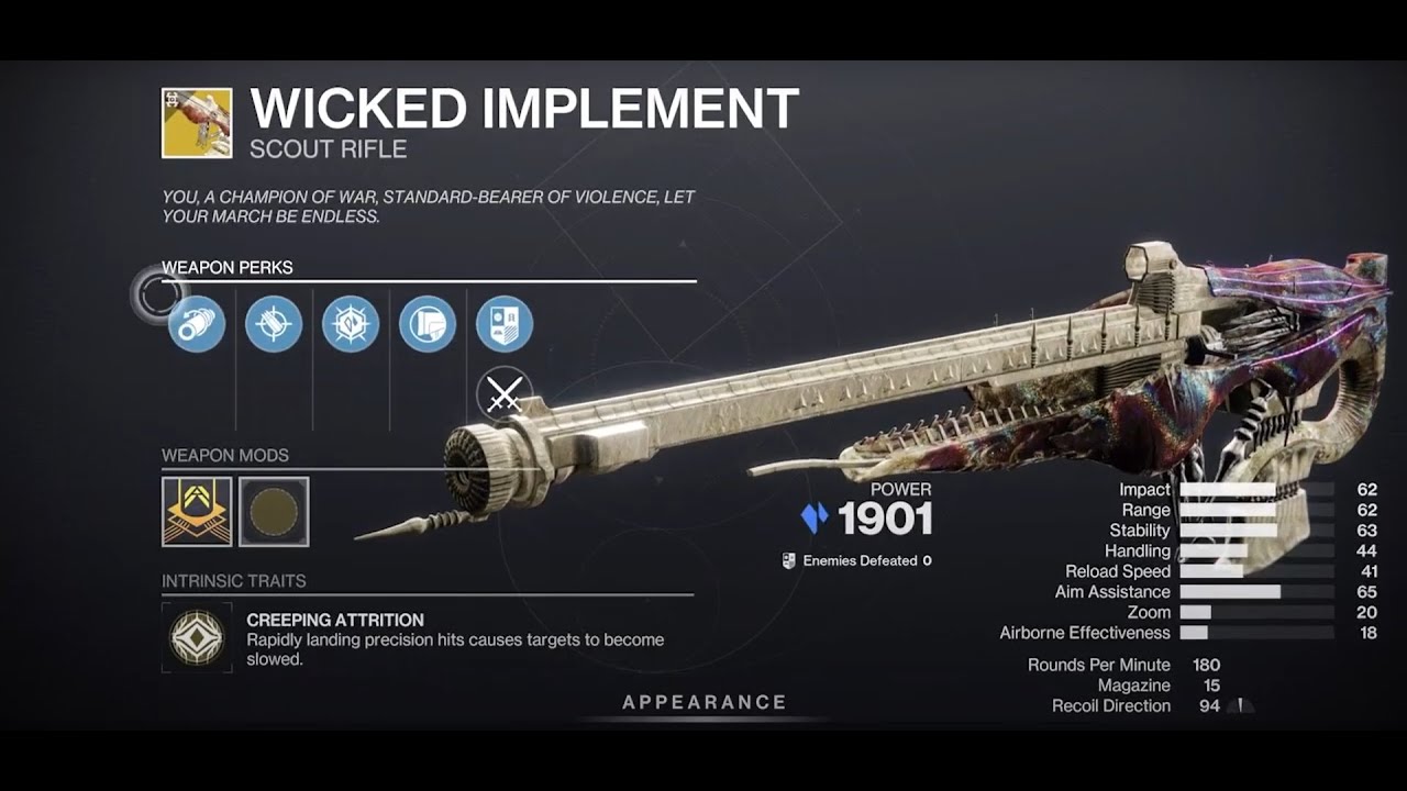 WICKED IMPLEMENT AT MONUMENT (DESTINY 2) - YouTube