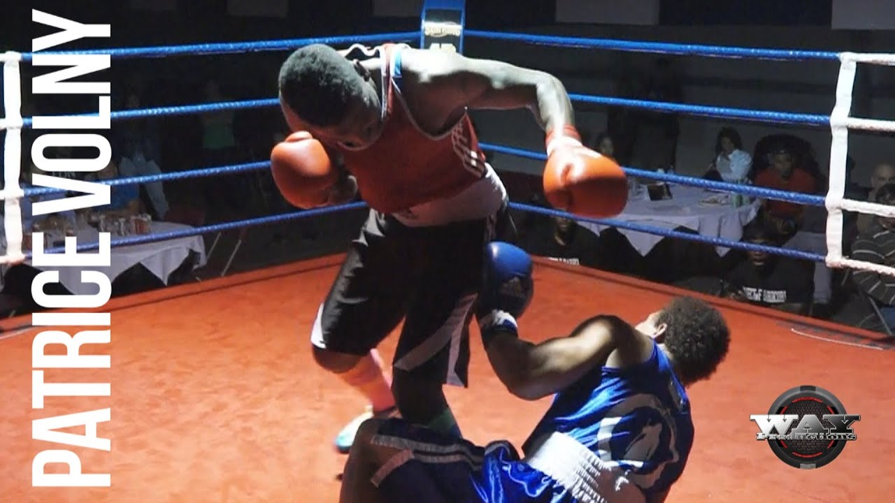Patrice Vicious Volny last amateur fight with big Knockdown - YouTube