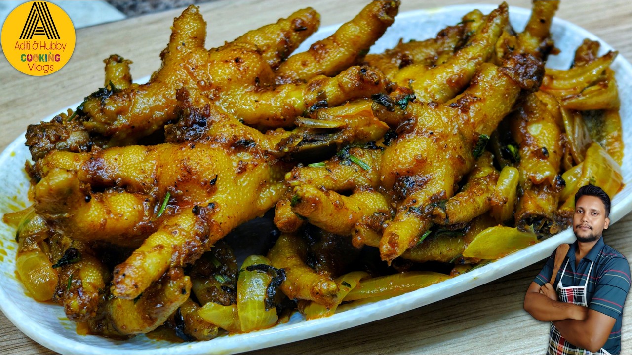 Making The Best Chakna Recipe Of Chicken Feet Fry Recipe | Chicken Feet ...