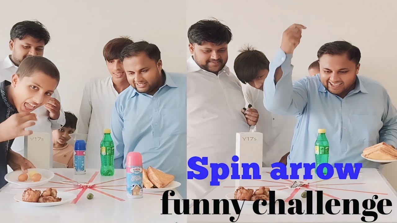 spin the arrow challenge funny video - YouTube