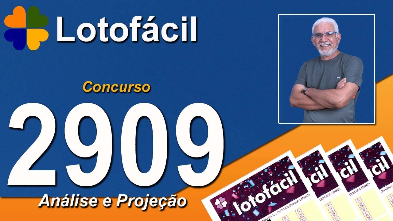 ANÁLISE E PROJEÇÃO PARA O CONCURSO 2909 DA LOTOFÁCIL - YouTube