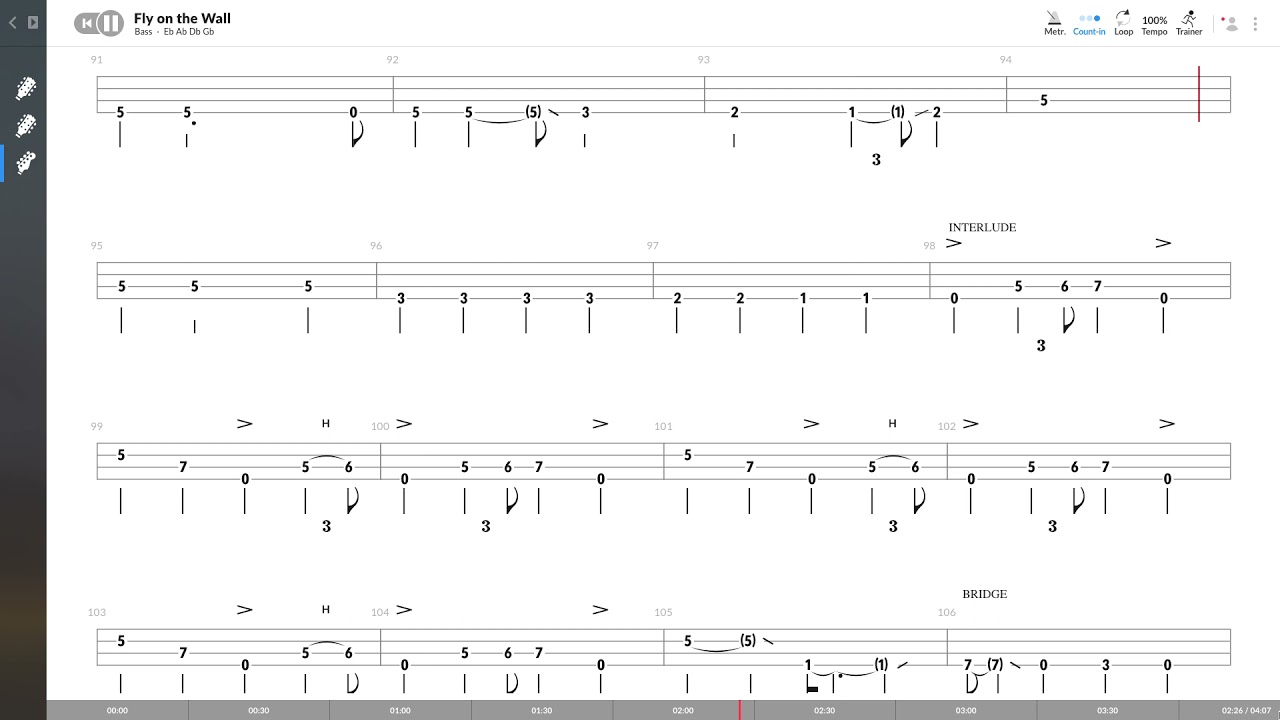 Crobot - Fly On The Wall (BASS TAB PLAY ALONG) - YouTube