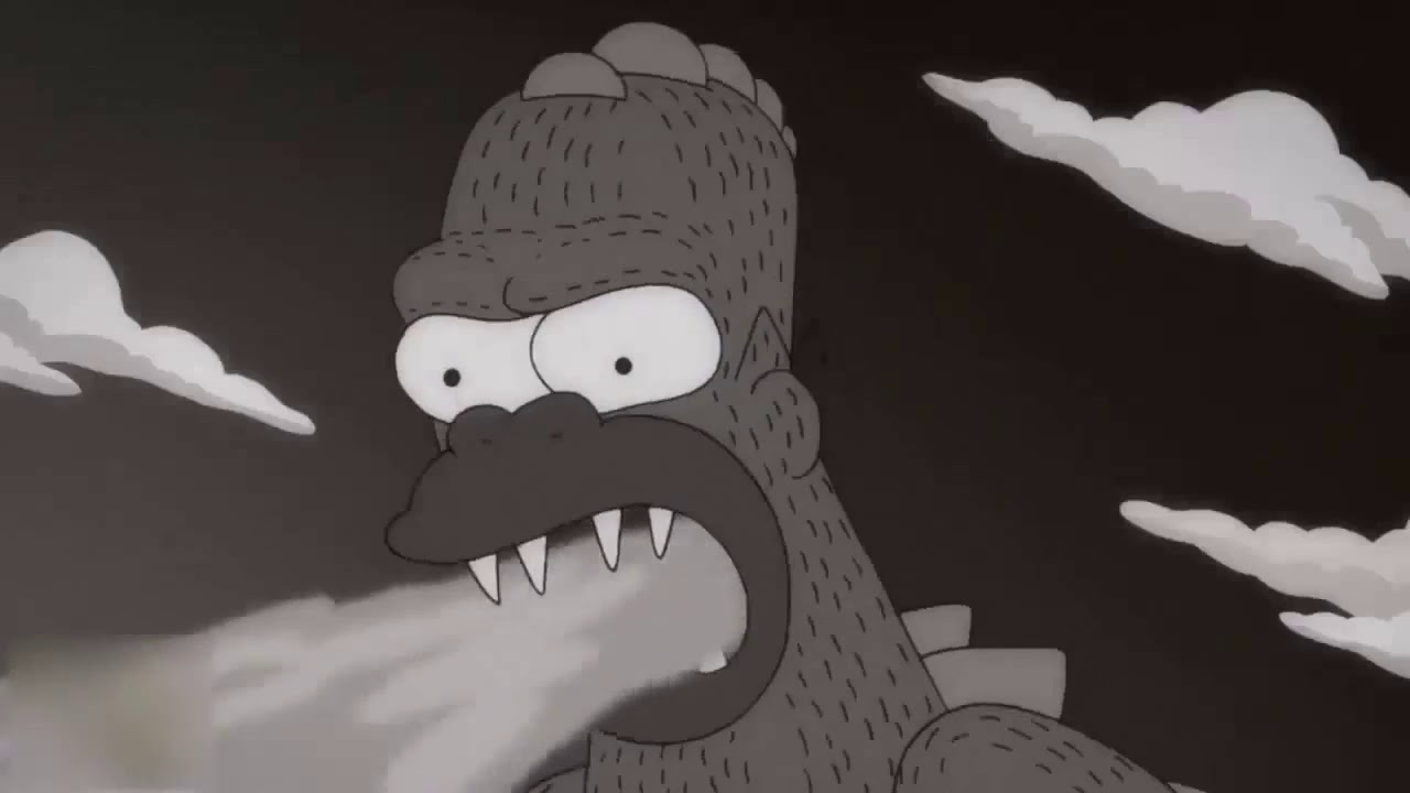 The Simpsons - GODZILLA or HOMERZILLA - YouTube