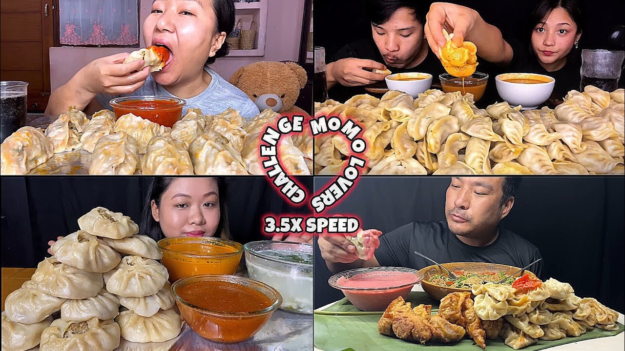 ASMR: eating delicious momos challenge 🥟🤤 momos chutney eating ...