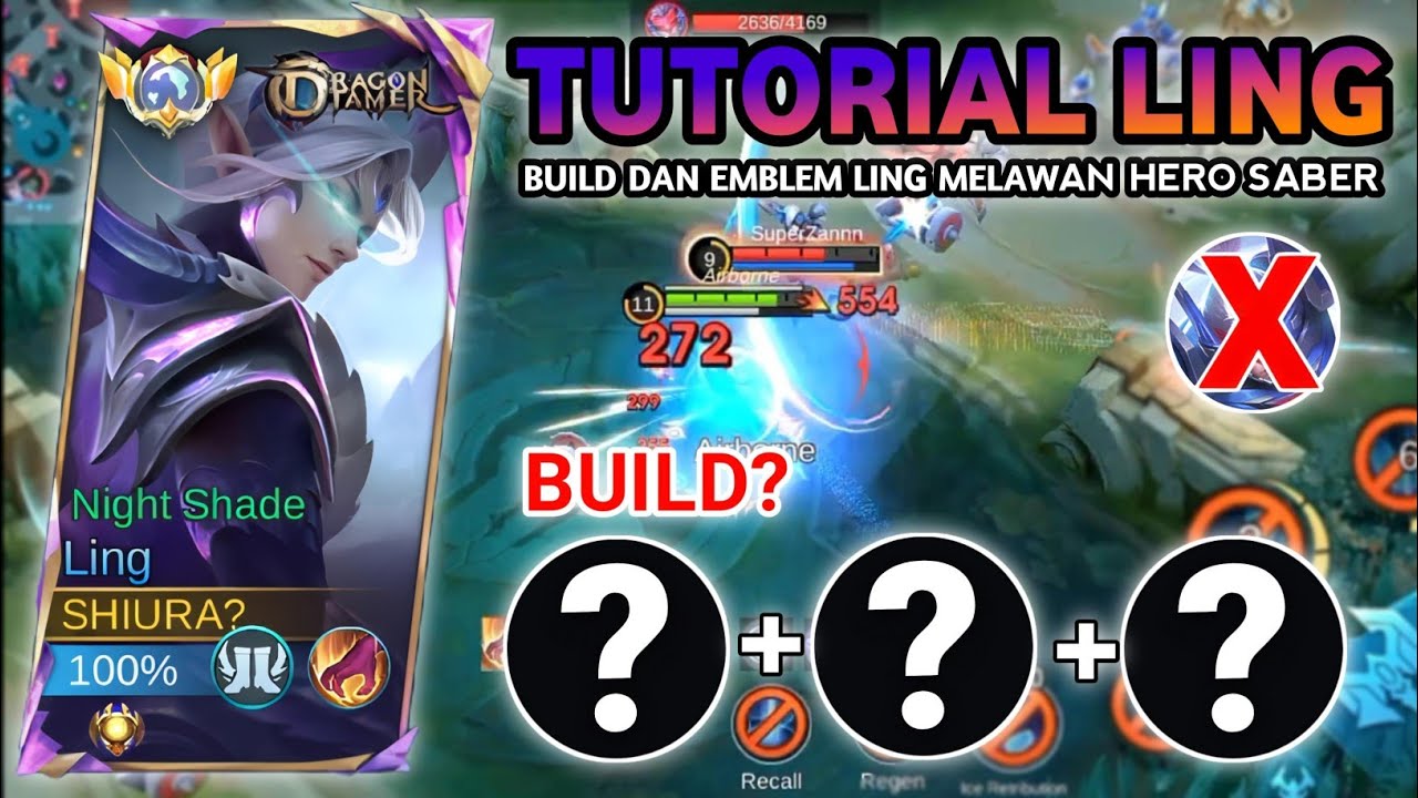 BUILD DAN EMBLEM LING TERSAKIT KETIKA MELAWAN SABER | LING FASTHAND ...