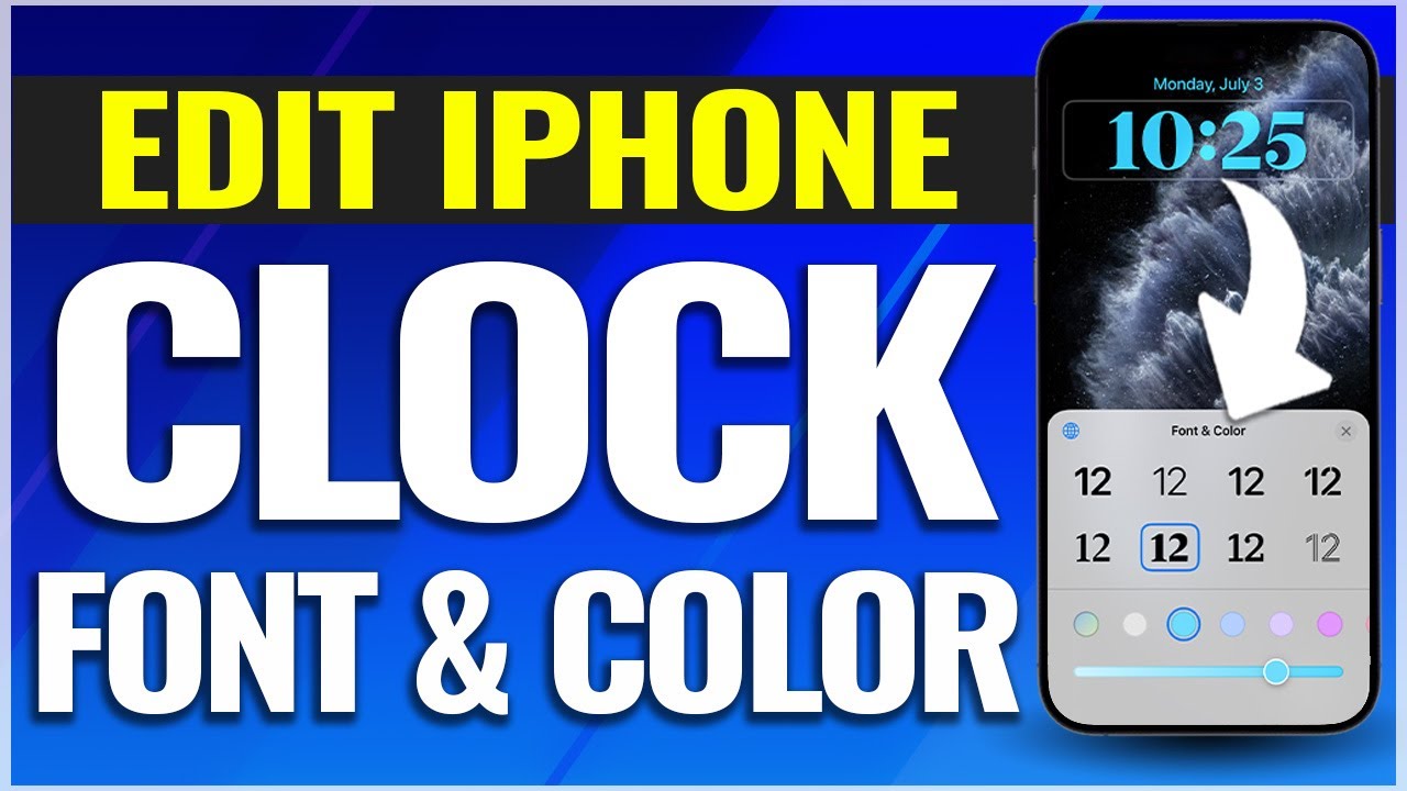 How To Edit Your Clock Font Display on iPhone - YouTube