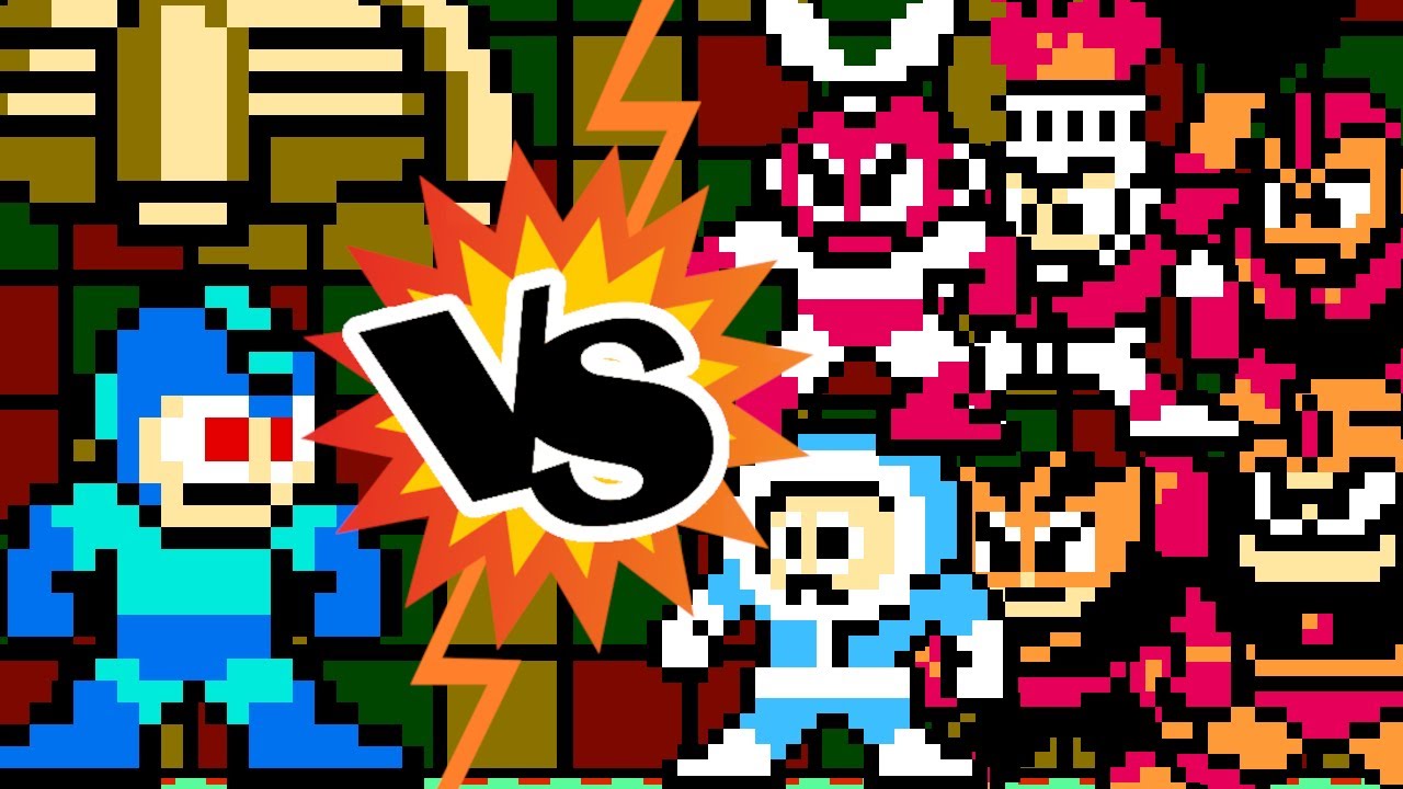 MM1 Bosses VS Copy Robot - Original Damage | Mega Man CPU Battle - YouTube