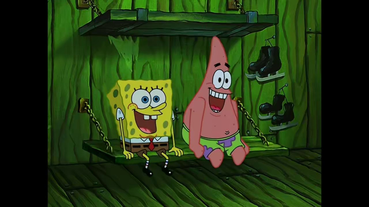 SpongeBob and Patrick Getting Excited Over Flying Dutchman's Surprise ...