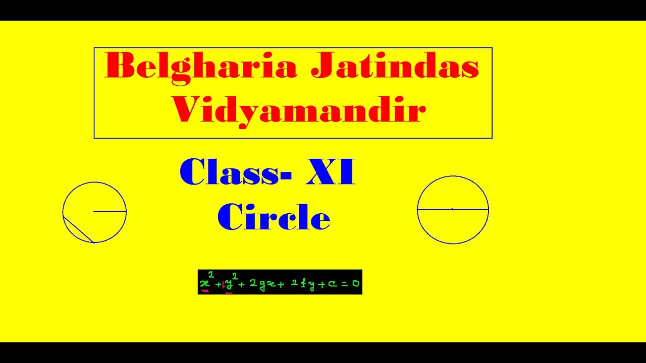 Circle , Class-XI, 17/01/2022 - YouTube
