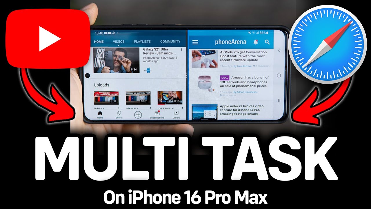 How To Multi Task On Iphone 16 Pro Max - IOS 18 - YouTube