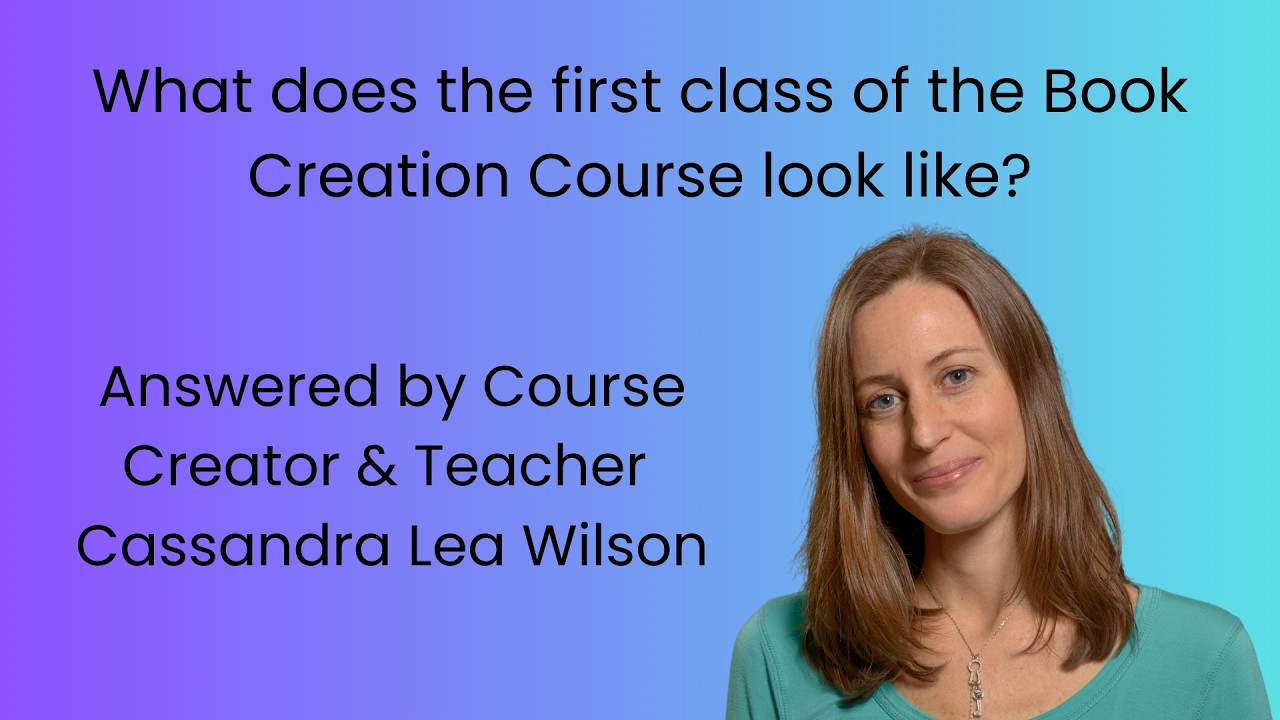 The Book Creation Course first class overview - YouTube