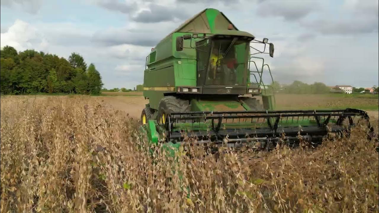 Trebbiatura soia 2022 | John Deere 2258 Extra - YouTube