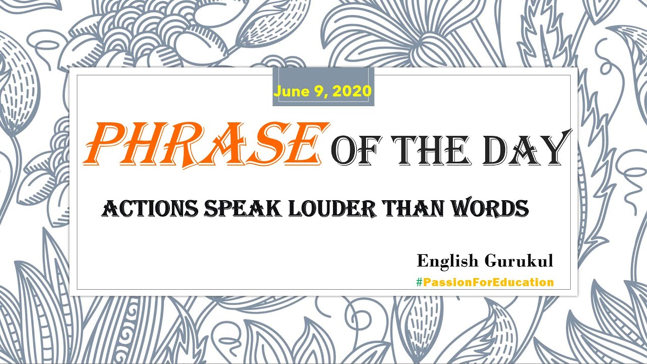 Phrase Of The Day || English Gurukul || - YouTube